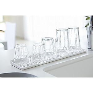 YAMAZAKI Sink Home Glass Plastic | Drainer Tray, One Size, White