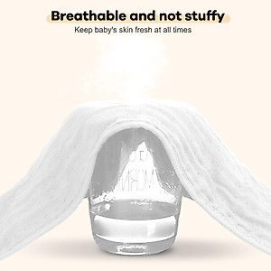 Maliton Muslin Burp Cloths for Baby Boy Girl, 4 Pack Extra Soft Large 20''x10'' 100% Cotton Burp Cloths, Absorbent 6 Layers Baby Spit Up Rags, Newborn Baby Essentials(Spring Color, Pack of 4)