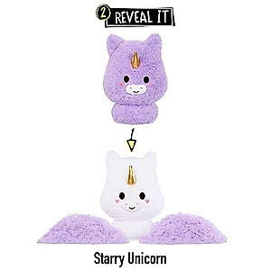 Fluffie Stuffiez Unicorn Large Collectible Feature Plush 11" - Surprise Reveal Unboxing with Huggable ASMR Fidget DIY Fur Pulling, Ultra Soft Fluff