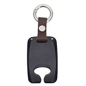 HHYE0130 - Black Aluminium Alloy Remote Car Key Fob Case 2/3/4/5/6 Button Protector Cover Shell Keychain For For Chevrolet/GMC vehicles