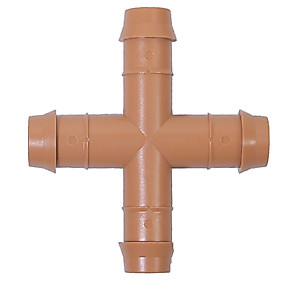 APT 1/2 Inch Drip Irrigation Fittings. 27 Count Full Irrigation System Connectors. Set of Faucet Adapter, Elbow, Transfer, Tee, End Plug, Cross and Gourmet. Also fits 17 MM Hose.