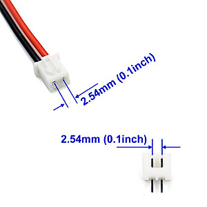 5 Pairs JST-XH 2.54mm 1S 2 Pin Balance Plug Lead Socket Male and Female Connector with 10cm Silicone Wire Cables for Woodland Just Plug Lights 3D Printer