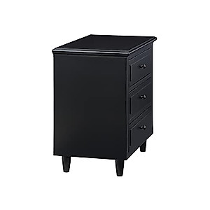 SOFTSEA Wood Nightstand Small Drasser for Bedrom 3 Drawer Bedside Table End Table with Storage Drawers