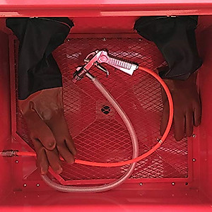 AutoForever 25 Gallon Bench Top Air Sandblasting Cabinet Sandblaster Blast Large Cabinet Air Sand Blaster w/Spray Gun Steel Best Gift for Christmas