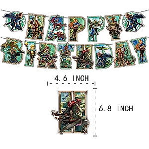 Birthday Party Supplies For Zel-da, Party Decorations Included Birthday banner, Cake Topper, Cupcake Topper, Balloon