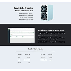 OEMG Goldshell HS Box 235GH/S 230W Low Noise Miner Small Home Riching with PSU and Cord