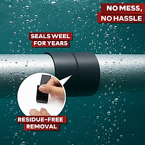 XFasten Self Fusing Silicone Tape Black 1" X 36-Foot, Silicone Tape for Plumbing, Leak Seal Tape Waterproof, Silicone Grip Tape, Rubber Tape Thick for Pipe, Hose Repair Tape, Stop Leak Tape