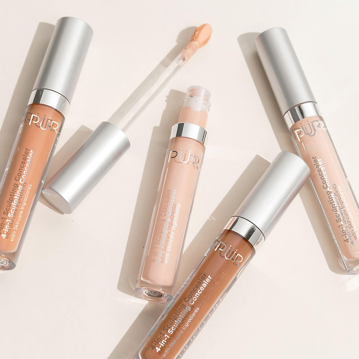 PÜR Beauty 4-in-1 Sculpting Concealer, Moisturizing Formula, Covers Imperfections, Lightweight medium to full coverage, Revitalizes Complexion, Cruelty-Free, Gluten Free- MN3, 1 Count (Pack of 1)