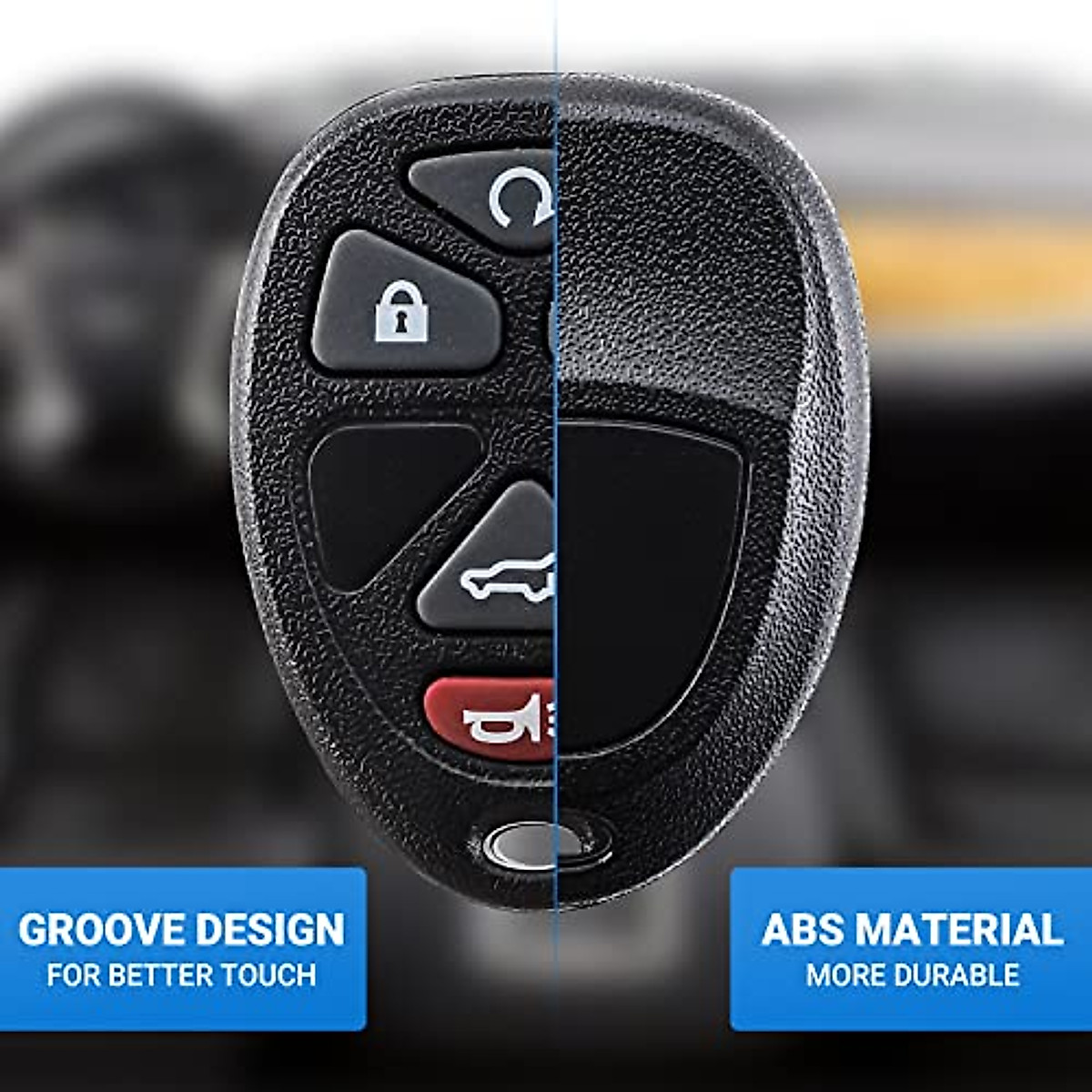 Pilida Keyless Entry Remote Car Key Fob Compatible with 2007-2014 Chevy Tahoe/Suburban| Cadillac Escalade 15913427| OUC60270 Set of 2