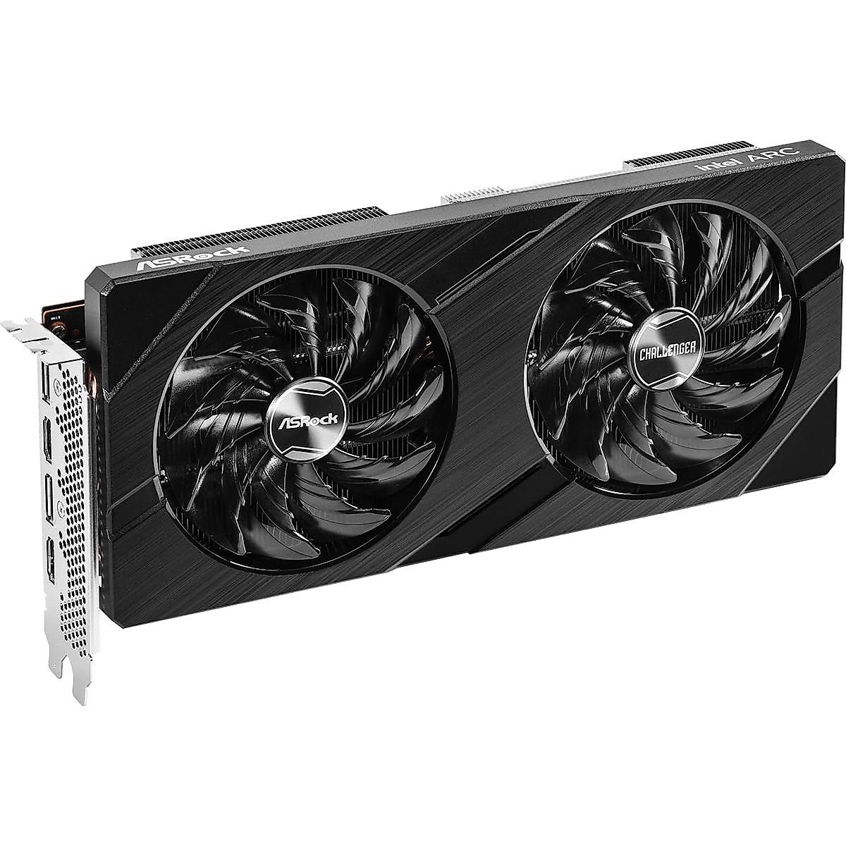 ASRock Intel ARC A750 Challenger D 8GB OC, 8GB DDR6, PCIe4, 2 HDMI, 2 DP, 2200MHz Clock, 0dB Cooling, Overclocked