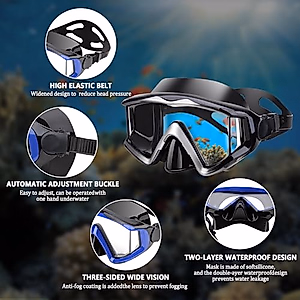 AQUA A DIVE SPORTS Diving mask Anti-Fog Swimming Snorkel mask Suitable for Adults Scuba Dive Swim Snorkeling Goggles Masks