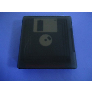 5 (FIVE) - 3.5" FLOPPY PC MAC DISK DISC STORAGE PORTABLE MINI CASE HOLDER - Holds 4 Floppy Disks / Diskettes - GREY