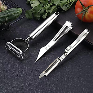 CHUYINGGH Paring Knife Three-Piece Set of Fruit Knife Peeling