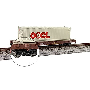 4pcs HO Scale 1:87 Model Trains Bogies with 33" DC Metal Wheels (Style A)