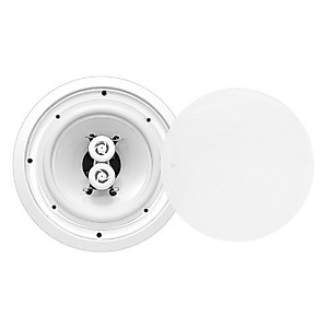 5.25” Ceiling Wall Mount Speakers - 2-Way Weatherproof Full Range Woofer Speaker System Flush Design w/ 65Hz-22kHz Frequency Response 200 Watts Peak & Template for Easy Installation - Pyle PWRC52