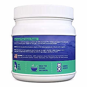 Grass-Fed Gelatin Powder, 1.5 lb. Custom Anti-Aging Protein for Healthy Hair, Skin, Joints & Nails. Paleo and Keto Friendly Cooking and Baking. Type 1 and 3 Collagen. GMO and Gluten Free. Unflavored.