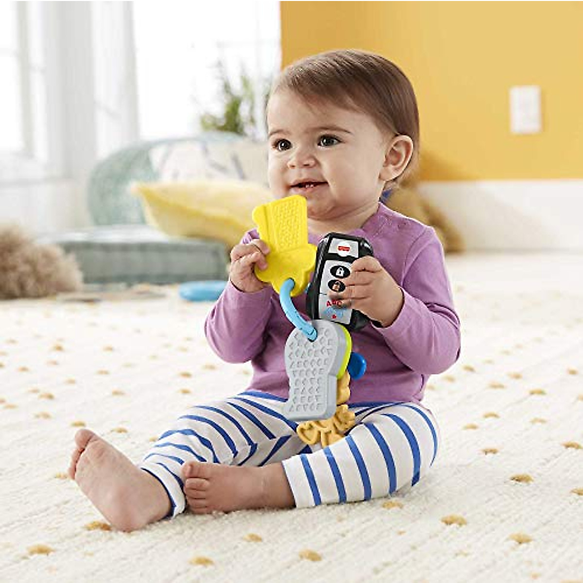 Fisher-Price Laugh & Learn Baby To Toddler Toy Play & Go Keys With Lights & Music For Pretend Play Ages 6+ Months