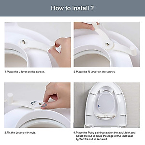 AGAKY Child Toilet Seat, Baby Toilet Reducers, Child Toilet Seat with Armrest and Backrest, Boys Girls Toilet Reducer Suitable for Round and Oval Toilets White