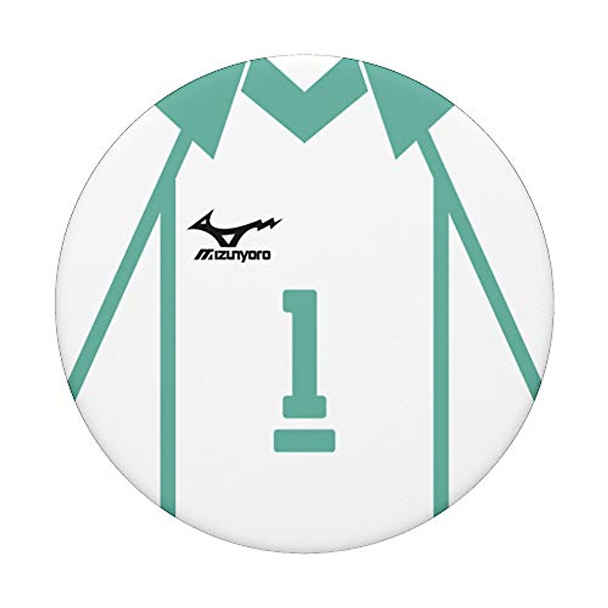 #1 Teal Blue Castle Team Jersey Volleyball Anime Fly Banner PopSockets Grip and Stand for Phones and Tablets