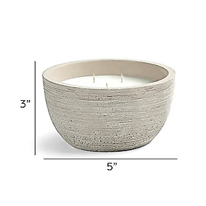 DEMDACO Citronella White Wash 5 x 5 Concrete Indoor Outdoor Three Wick Candle