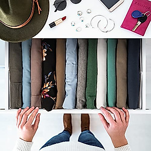 VR HOME ESSENTIALS Closet Organizers and Storage | Clothes Organizer | 12 Grid | Shirt Organizer | Drawer Organizer for Clothing | Wardrobe Clothes Organizer | Closet Organizer