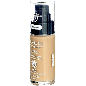 Revlon ColorStay for Normal/Dry Skin Makeup, Natural Beige [220] 1 oz (Pack of 2)