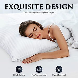 COZSINOOR Bed Pillows for Sleeping [Pack of 2] Cozy Dream Series Hotel Quality Pillows Premium Plush Fiber, Breathable Cooling Cover Skin-Friendly (Queen (Pack of 2))
