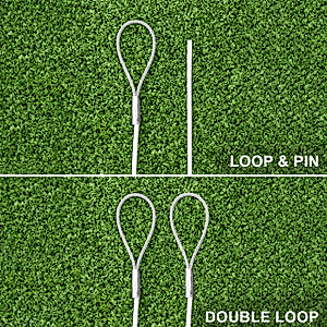 Tennis Net Headline Wire Cable [33ft or 42ft] | PVC Coated Steel Wire – All Tennis Posts (Loop & Pin, 42ft (Doubles))