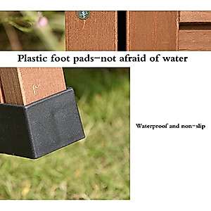 Wood Tool Cabinet Storage Cabinet Outdoor Rainproof Sunscreen Garden Patio Cabinet Garden Balcony Entrance Door Indoor Solid