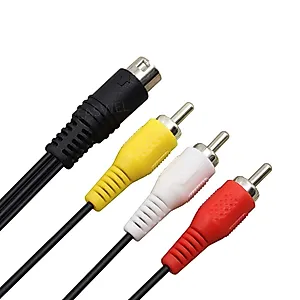 -6FT 3 RCA Audio Video AV Connection Adapter Replacement for Sega Genesis 2 and 3 Cord Cable