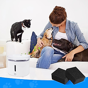 MyfatBOSS 8 Packs Pre-Filter Sponges, Water Pump Filter for WF20/CF20 68oz/2L Cat Water Fountain Wireless Pump Sponges