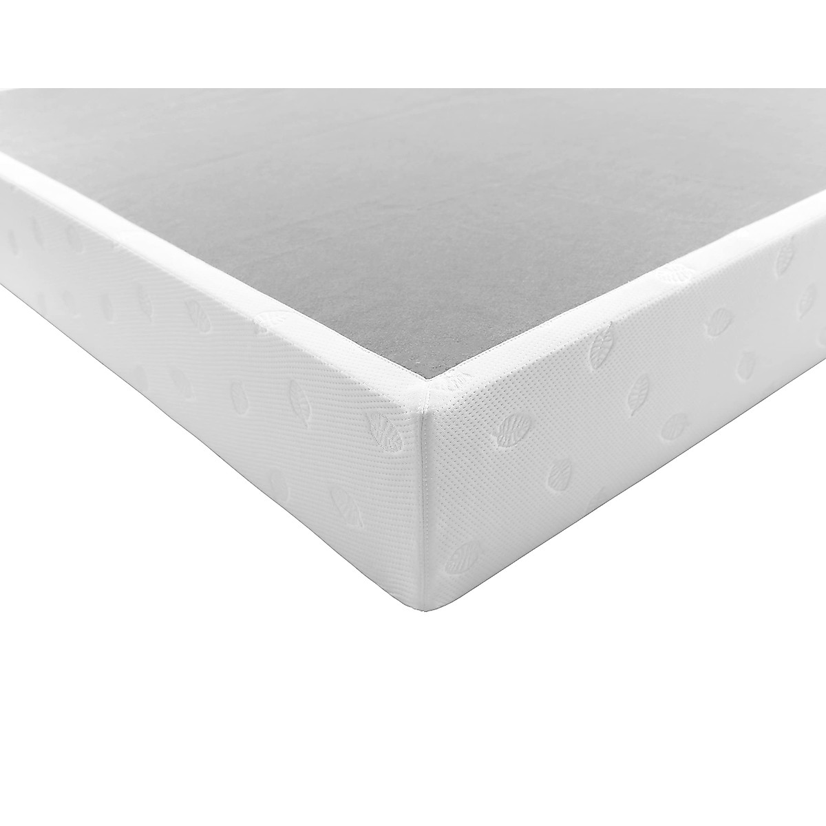 Panana 5 Inch Metal Box Spring Bed Base/Heavy Duty Steel with Fabric Cover/Mattress Foundation/Wooden Frame Easy Assembly, Queen, White