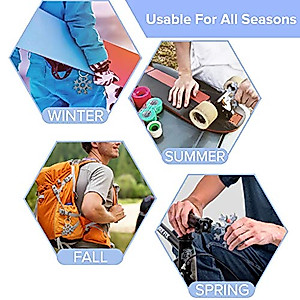 KALID’S Snowflake Multitool- Portable Stainless Steel 18 in 1 Tool For Bottle Opener, Screwdriver, Outdoor Travel, Camping, Gift - Snowflake Multi Tool (Blue Marble)