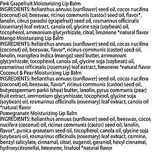 Burt's Bees Lip Balm Easter Basket Stuffers, Moisturizing Lip Care Spring Gift, for All Day Hydration, 100% Natural, SuperFruit - Pomegranate, Coconut & Pear, Mango, Pink Grapefruit (4 Pack)