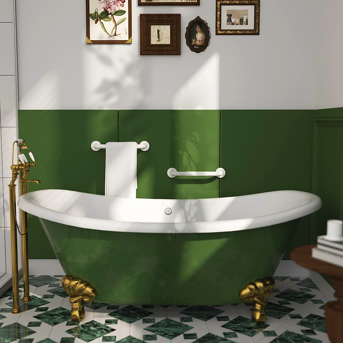 12 Inch Anti Slip Shower Grab Bar Oil Rubbed White, Munzong Bathroom Grab Bar, Knurled Bathroom Balance Bar,Safety Hand Rail Support Handicap Elderly Injury Senior Assist Bath Handle