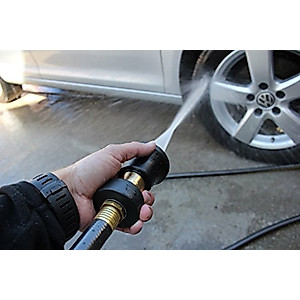 Dradco Heavy Duty Brass Fireman Style Hose Nozzle - Fits All Standard Garden Hoses - Best High Pressure Sprayer to Wash Your Car or Water Your Garden – Leak Proof - 30 Day No-Hassle Guarantee