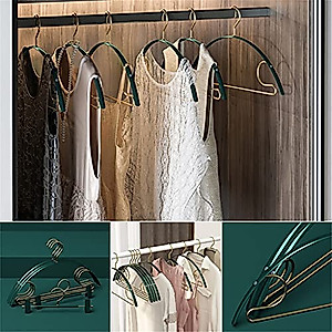 n/a Clothes Hanger Aluminum Alloy Wardrobe Space Saving Clothing Hanger Non Slip Drying Hanger Sweater Coat Pants Shirt Storage Rack (Color : Black, Size : 5pcs)