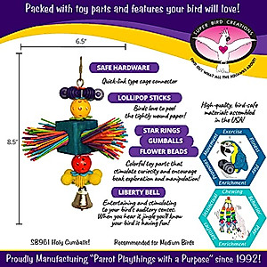 Super Bird Creations Holy Gumballs! Bird Toy 9.5” x 6.5”