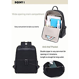 PAOIXEEL Lightweight Soft PU Leather Fashion Backpack Purse for Women, Anti-theft Travel Bag