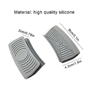 Ceqiny 2 Pairs Silicone Handles Pot Handle Holder Pot Grip Cover Cooking Pinch Grips Wok Handle Cover Cookware Silicone Hot Handle Holder for Cast Iron Pot Pans Frying Pans Griddles, Black Grey