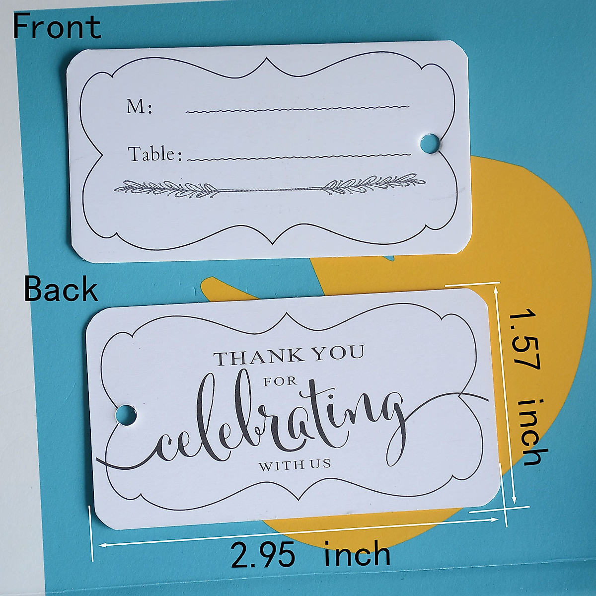 Aokbean 50pcs Key Bottle Opener Place Card Holder for Weddings Table Name Cards for Guests Souvenirs with French Ribbon (Rose Gold)