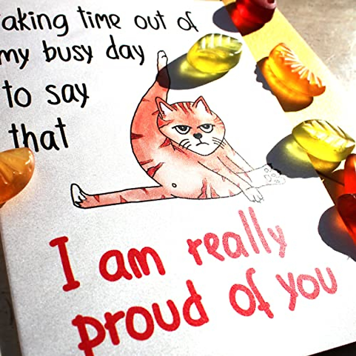 I Am Really Proud of You Card (Ginger Cat) - Funny Handmade Congratulations Card, New Job, Job Promotion, Retirement and Graduation Congrats Card to Graduate, Coworker, Colleague, Boss, Friend