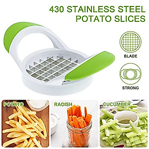 DOITOOL 1PC Multi- purpose Potato Cutting Device, Stainless Steel French Fry Cutter, Square Sharp Potato Slicer for Restaurant Home Kitchen