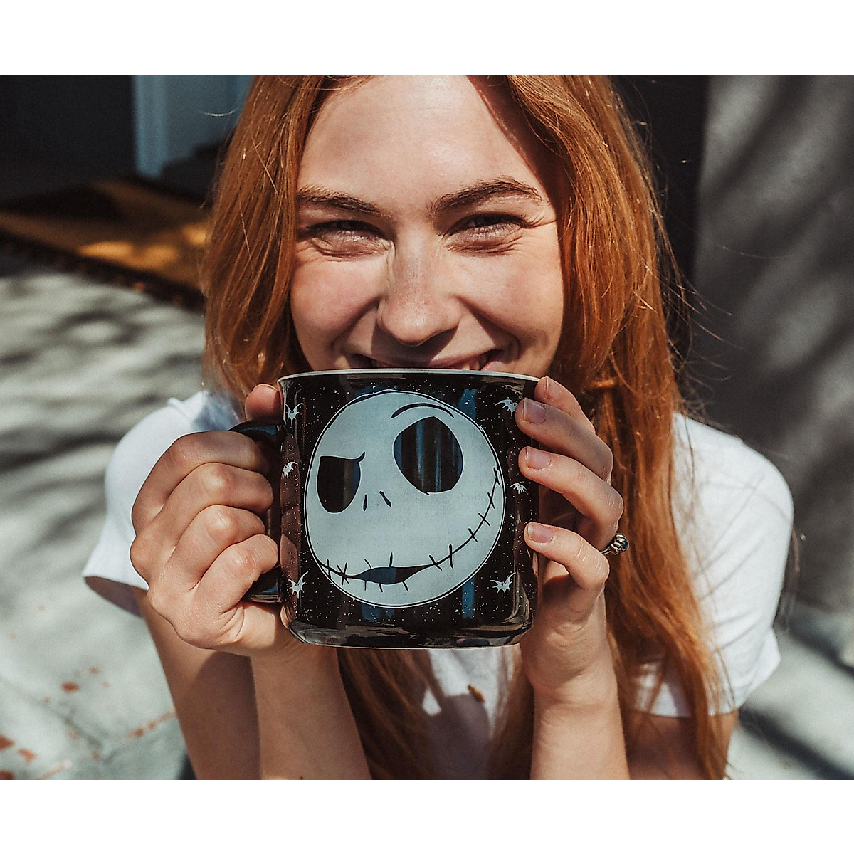 Disney The Nightmare Before Christmas Jack Face Ceramic Camper Mug | 20 Ounces