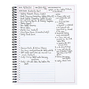 Juvale 2 Pack Meeting Notebooks for Work Organization, Office and Daily Notes, 80 Sheets, Spiral Bound Planner (8.5 x 11 In)