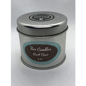 Root Beer 8 oz Tin Jar Pure Soy Wax Candle Hand Poured in the USA