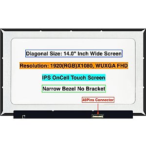 EM EMAJOR TECH New Screen Replacement for Lenovo FRU 5D11B68428 1920X1080 FHD OnCell Touch Replacement LED Screen Display with Set of Adhesive Tape