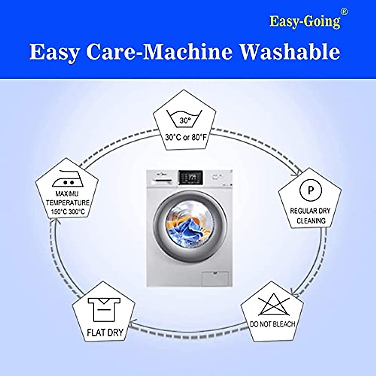 Easy-Going Recliner Sofa Cover, Reversible Couch Cover for Double Recliner, Split Sofa Cover for Each Seat, Furniture Protector with Elastic Strap for Kids, Dogs, Pets(2 Seater, Dark Blue/Light Blue)