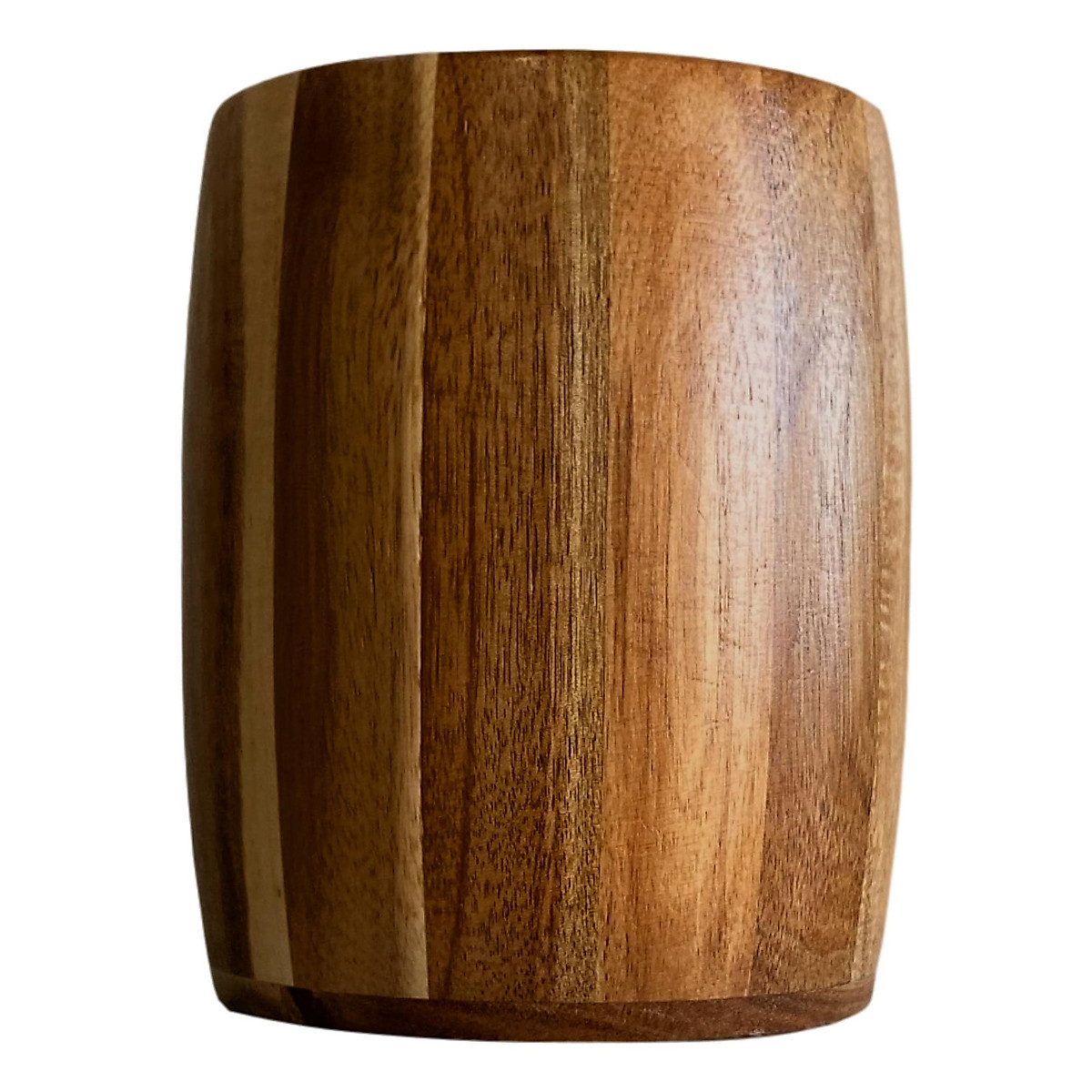 The Pretty Turtle Bamboo Kitchen Counter Utensil Crock Holder Caddy 6" x 4 1/2" (Oval Acacia)