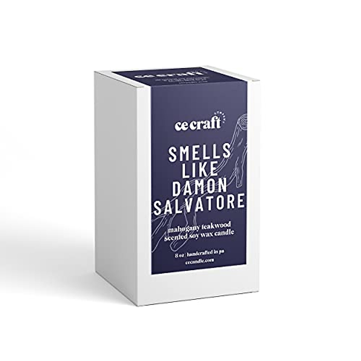CE Craft Smells Like Damon Salvatore Candle - Bourbon + Vanilla Scented - Gift for Her, Celebrity Prayer Candle, Vampire Candle, Girlfriend Gift